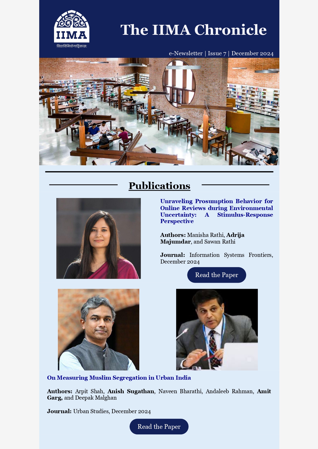 The IIMA Chronicle | IIMA